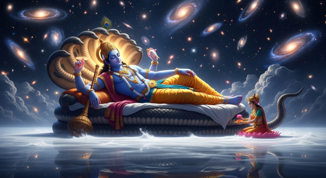 Why Lord Vishnu Sleeps on the Cosmic Ocean According to Puranas